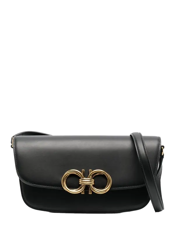 FERRAGAMO Trapezio Crossbody Bag - Black