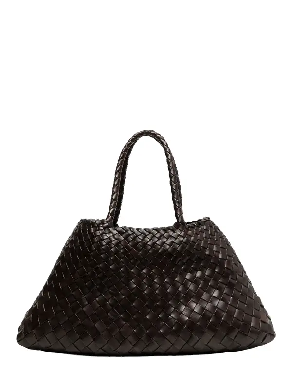 Dragon Diffusion Santa Interwoven Leather Bag - Brown