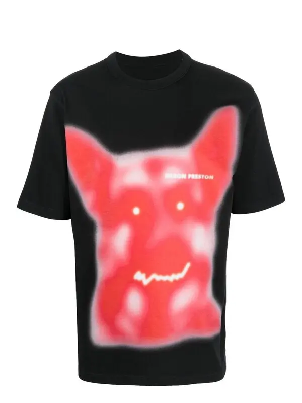 Heron Preston Beware Of Dog-print T-shirt - Black
