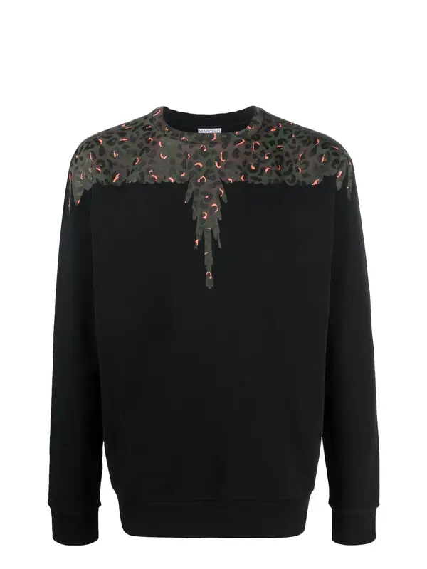 COUNTY OF MILAN Animalier Wings Organic Cotton Sweatshirt - Black