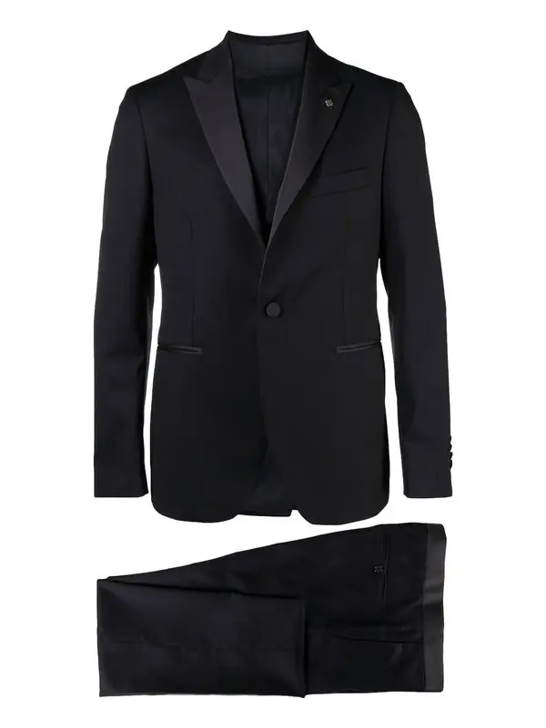 Tagliatore Three-piece Tuxedo Suit - Blue