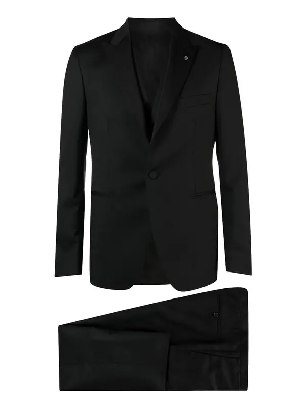 Tagliatore Three-piece Tuxedo Suit - Black