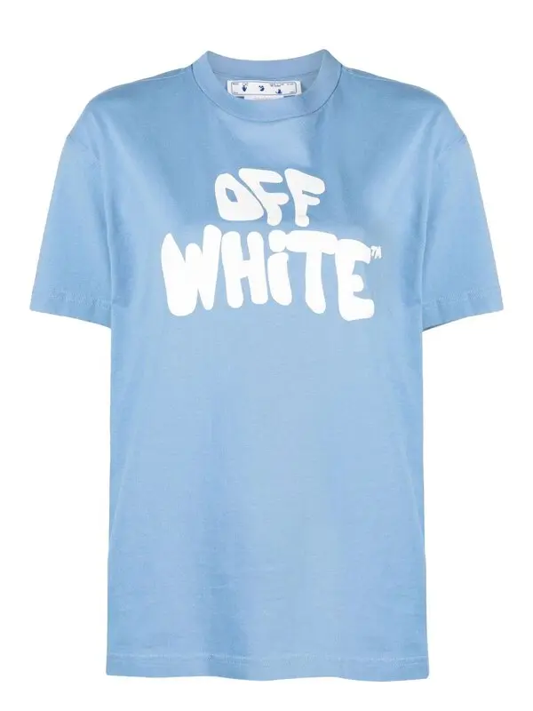 Off-White Logo Print T-shirt - Blue