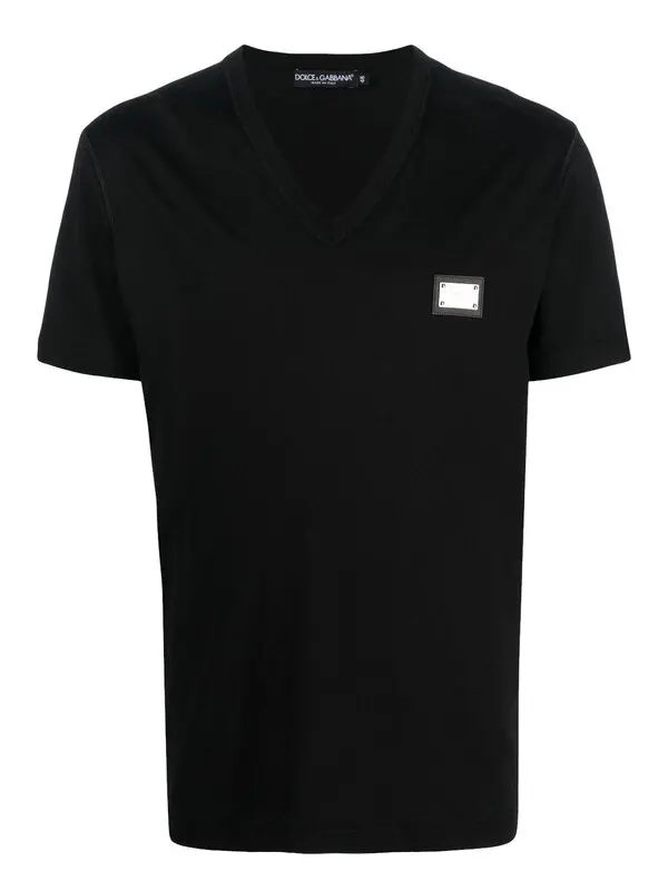 Dolce & Gabbana Dg Essentials V-neck T-shirt - Black