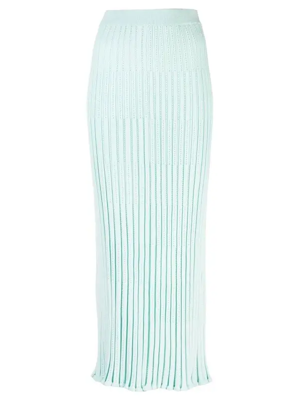 AERON Knitted Long-sleeve Dress - Blue