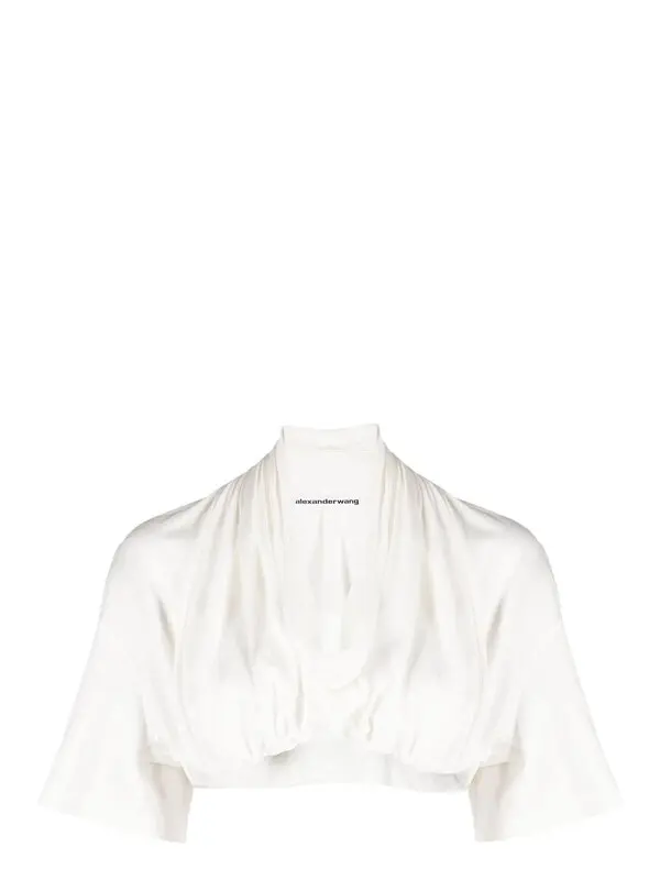 Alexander Wang Draped Crop Top - White