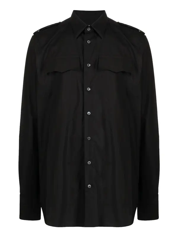 Raf Simons Cotton Button-up Shirt - Black