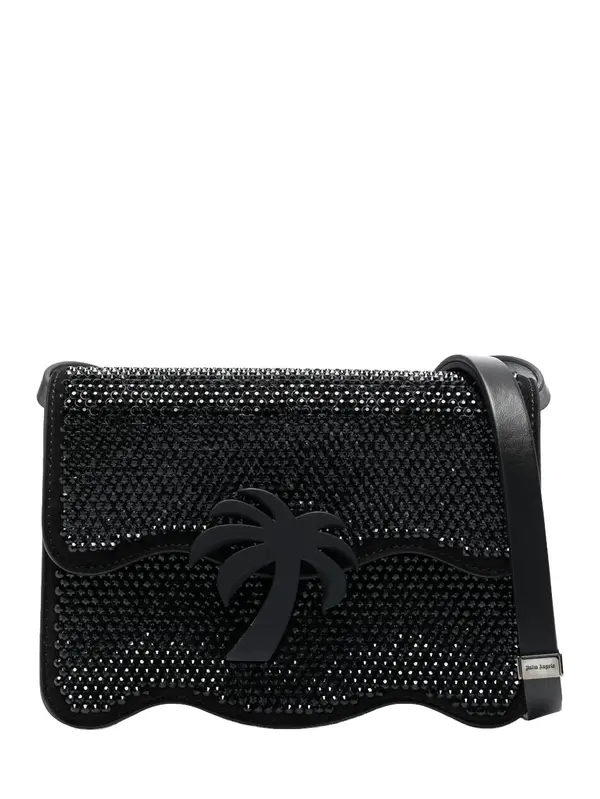 Palm Angels Rhinestone-embellished Shoulder Bag - Black