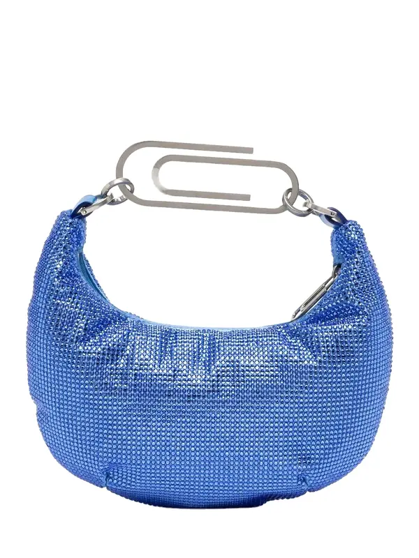 Off-White Paperclip Studded Shoulder Bag - Blue