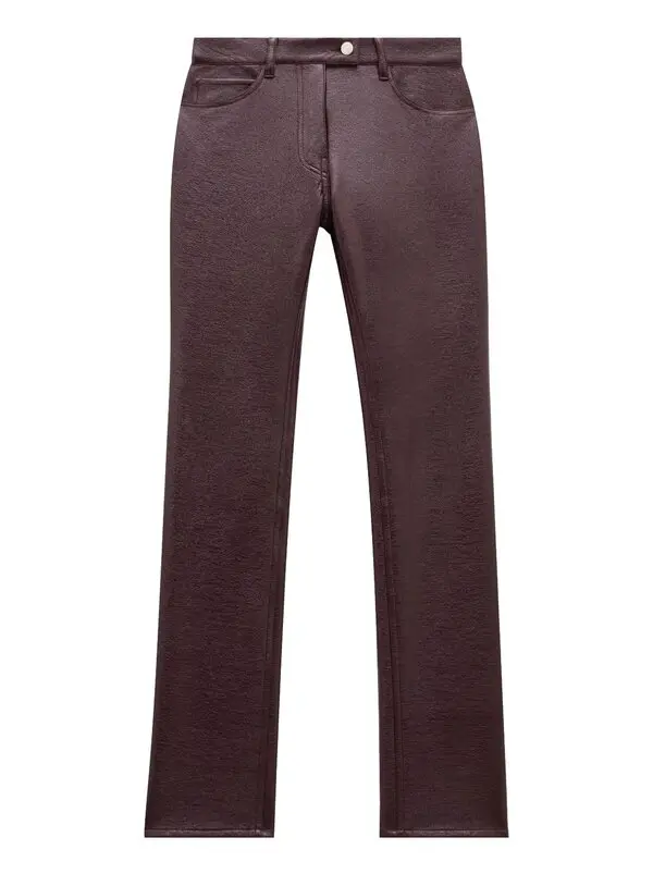 COURREGES Re-edition Vinyl Trousers - Brown