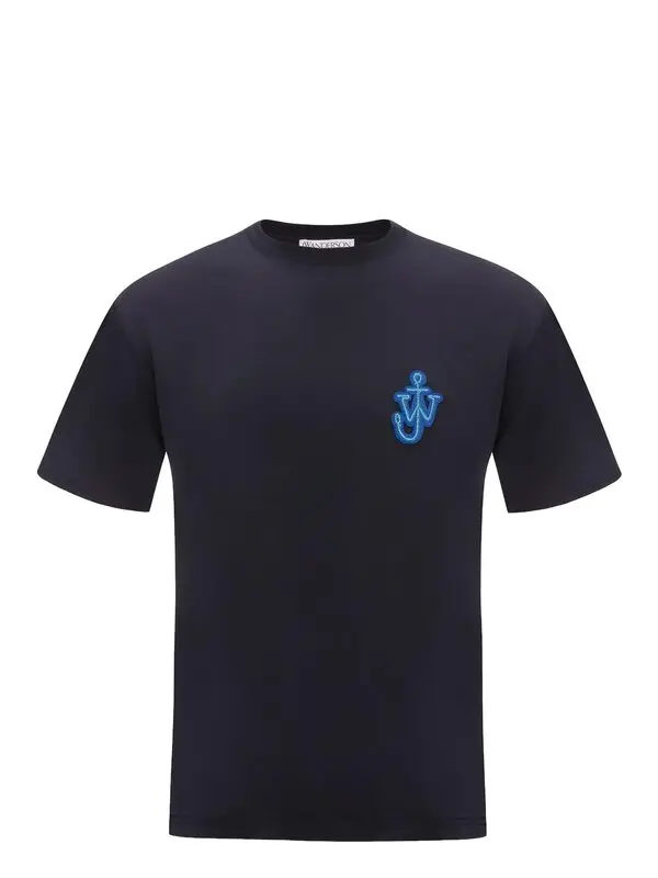 JW Anderson Jw-initials Anchor Logo T-shirt - Blue