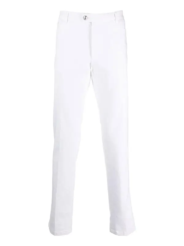 Philipp Plein Embroidered Straight-leg Trousers - White
