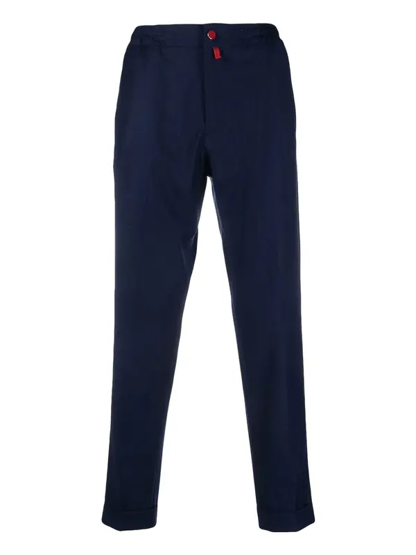 Kiton Tapered-leg Trousers - Blue