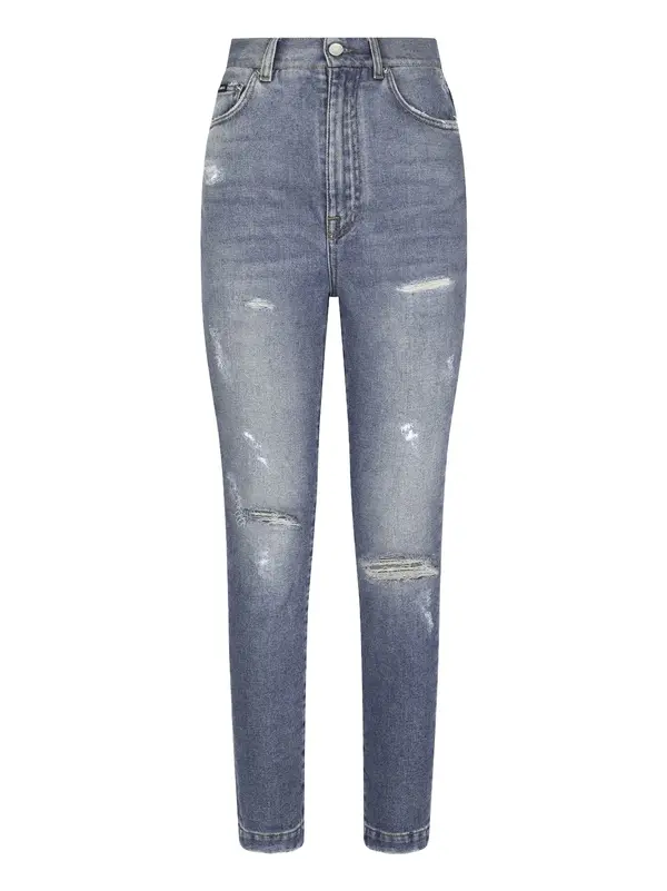 Dolce & Gabbana Grace Distressed Skinny Jeans - Blue
