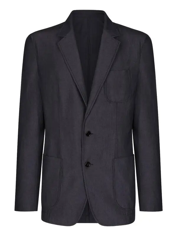 Dolce & Gabbana Portofino Virgin Wool Blazer - Blue