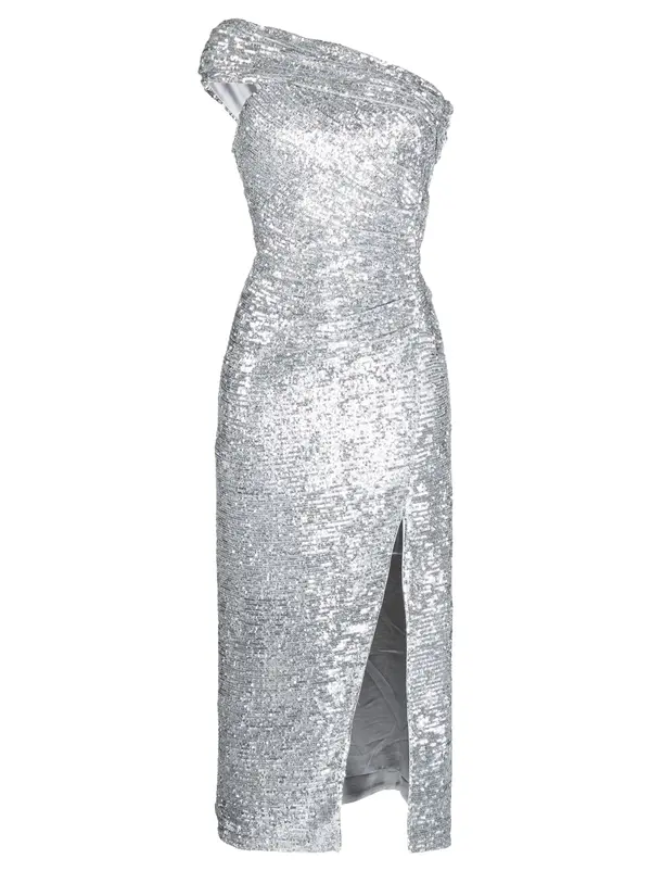 Simkhai Zay Sequin-embellished Dress - Silver