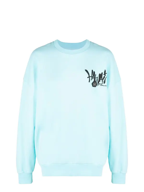 Philipp Plein Hawaii-print Detail Sweatshirt - Blue