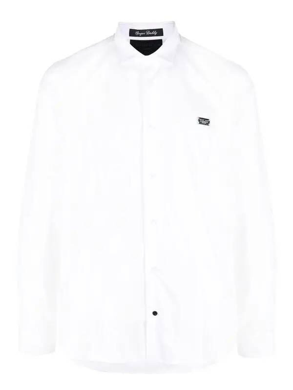 Philipp Plein Snake Detail Long-sleeve Shirt - White