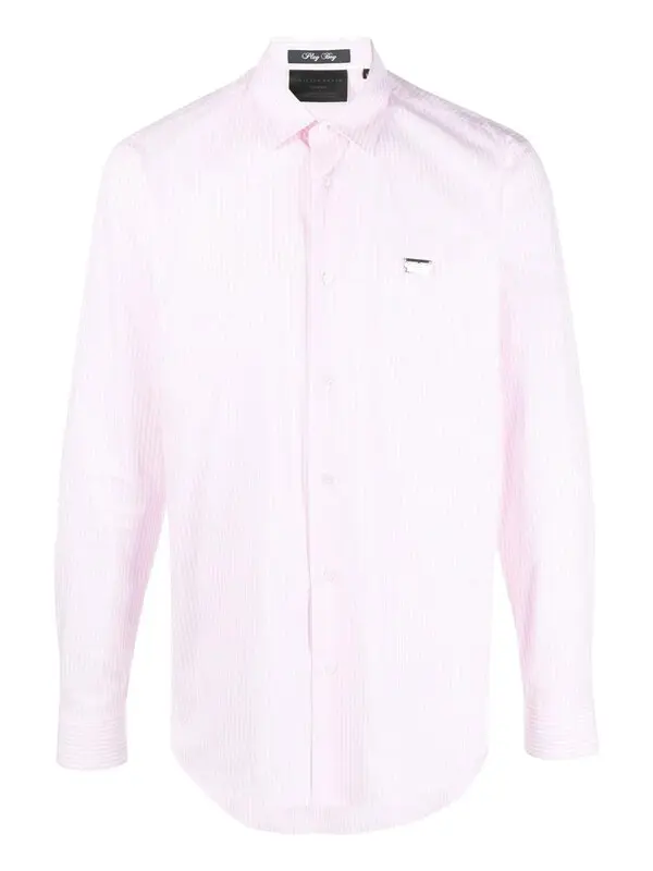 Philipp Plein Graphic-print Striped Shirt - Pink