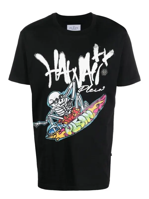 Philipp Plein Hawaii Graphic-print T-shirt - Black