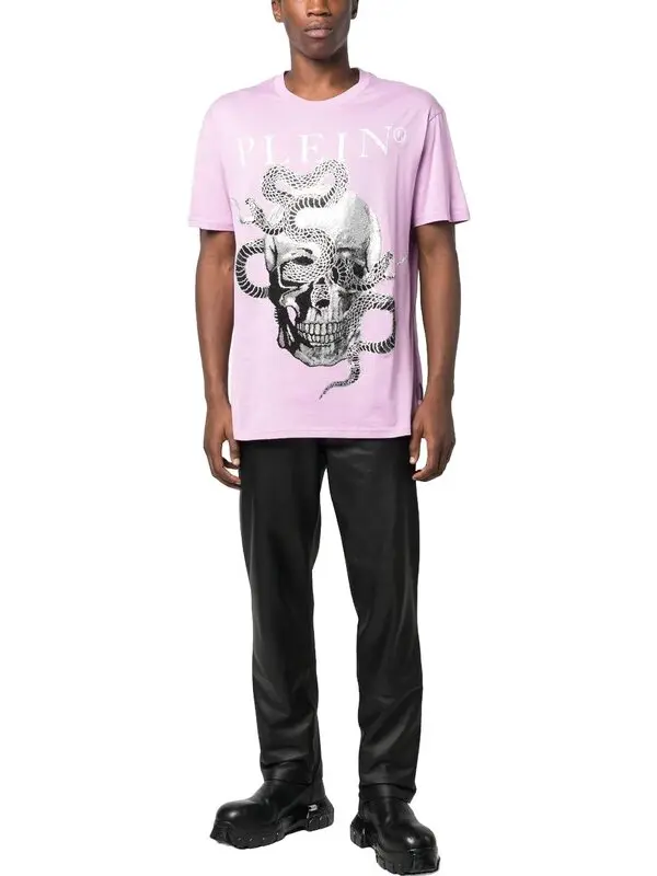 Philipp Plein Snake-print Short-sleeve T-shirt - Purple