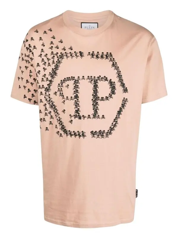 Philipp Plein Logo-print Short-sleeved T-shirt - Neutrals