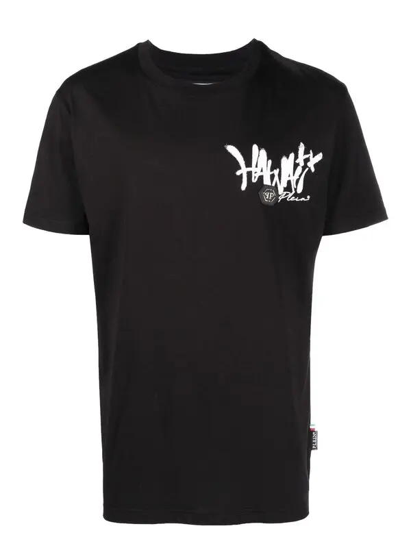 Philipp Plein Hawaii Ss Cotton T-shirt - Black