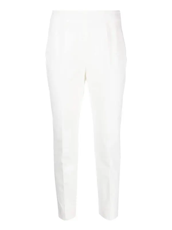 Peserico Cropped Tapered-leg Trousers - White