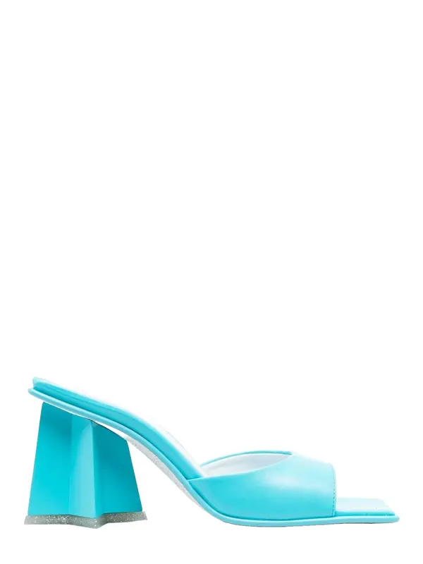 CHIARA FERRAGNI Square-toe Block-heel Sandals - Blue