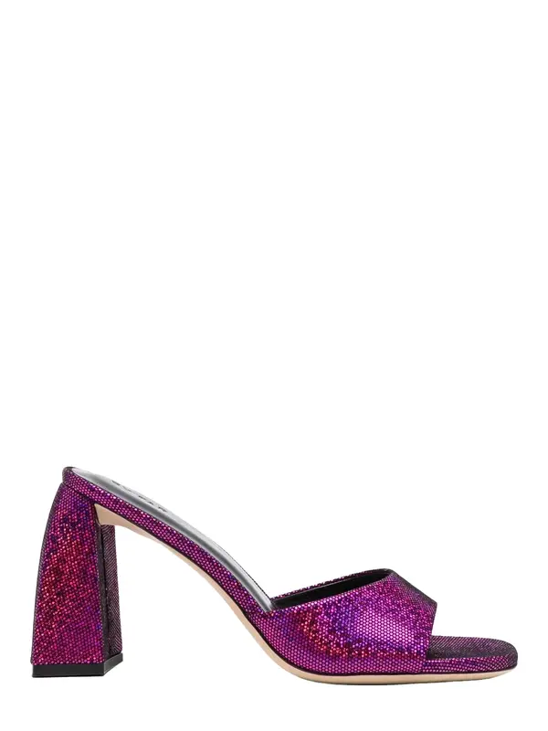 By Far 90mm Michele Glitter Sandals - Pink