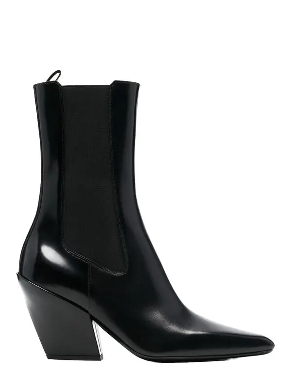 Prada 95mm Sculpted Heel Boots - Black