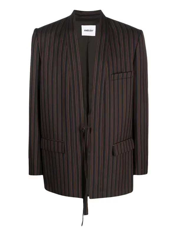 AMBUSH Pinstripe Single-breasted Blazer - Brown
