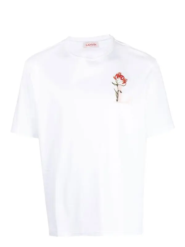 LANVIN Flower Patch T-shirt - White