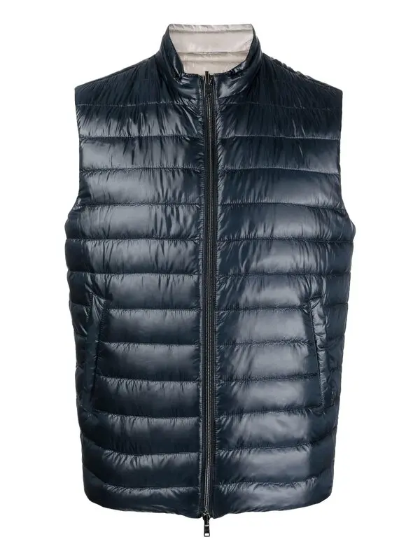 Herno Reversible Quilted Gilet - Blue