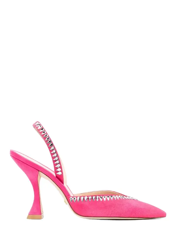 STUART WEITZMAN 105mm Rhinestone Suede Pumps - Pink