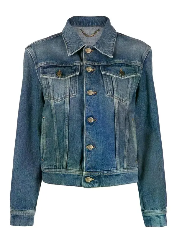 GOLDEN GOOSE Logo-patch Denim Jacket - Blue