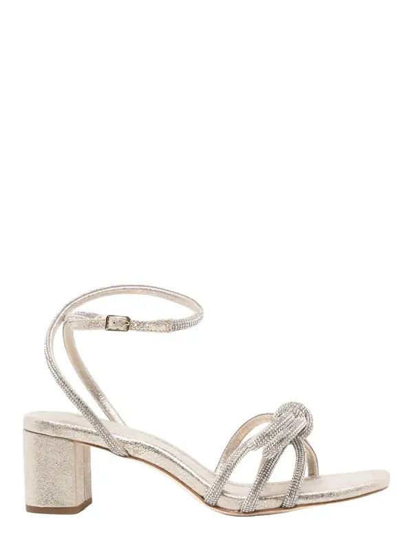LOEFFLER RANDALL Leather Bow 60mm Sandals - Gold