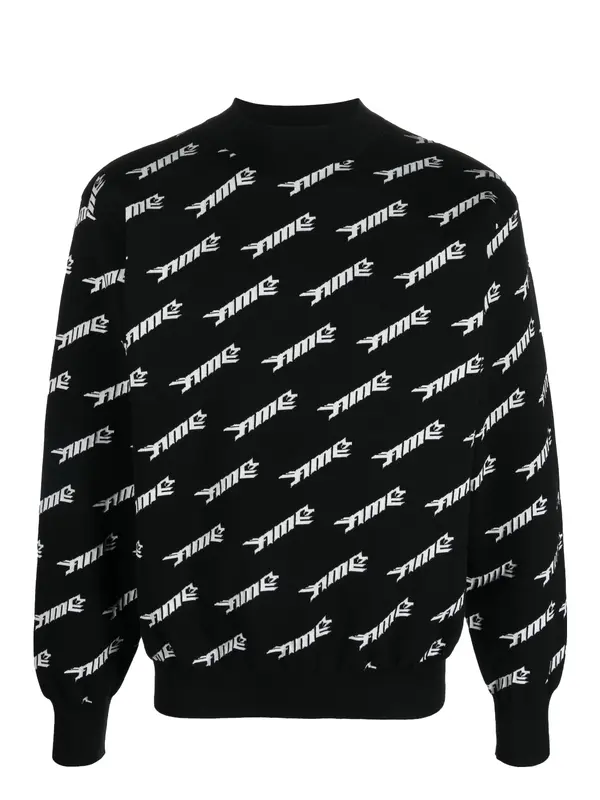 AMBUSH Logo-intarsia Crew-neck Jumper - Black