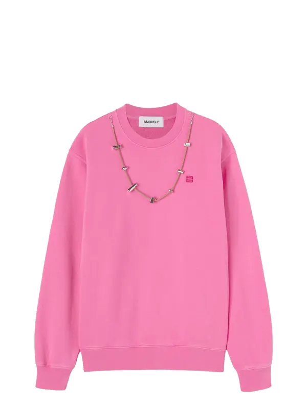 AMBUSH Stoppers Chain Crewneck Sweatshirt - Pink