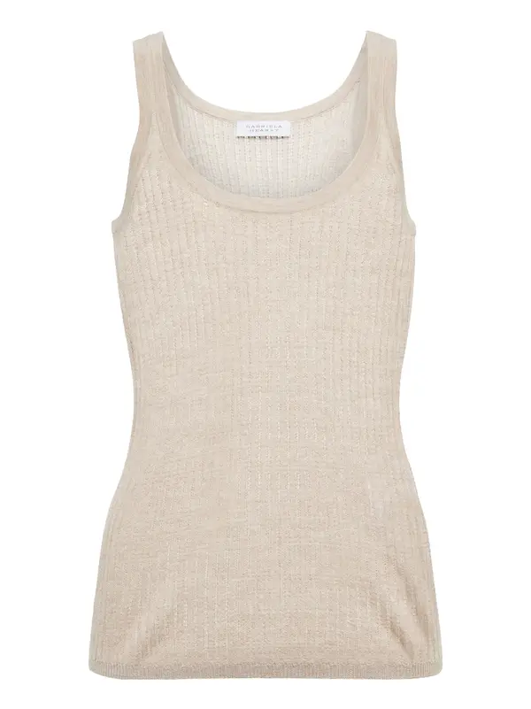 Gabriela Hearst Nevin Cashmere And Silk Tank Top - Beige