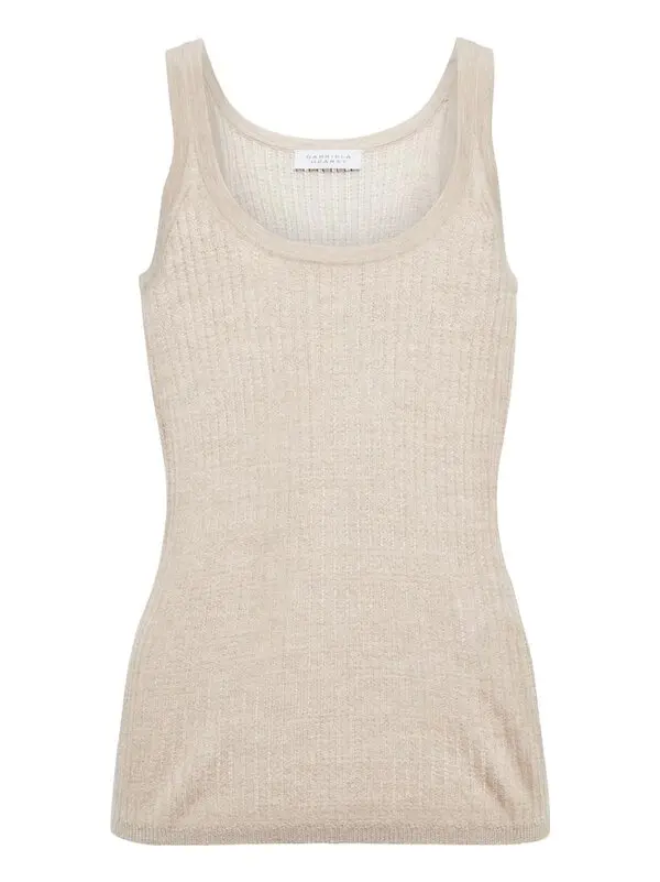 Gabriela Hearst Nevin Cashmere And Silk Tank Top - Beige
