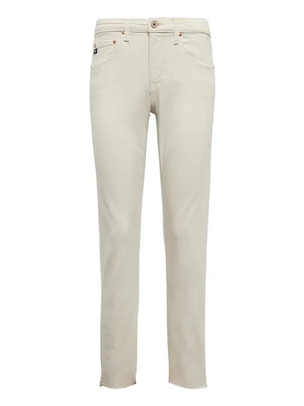 Ag Girlfriend Mid-rise Slim-fit Jeans - White