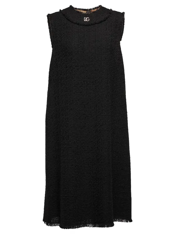 Dolce & Gabbana Wool-blend Minidress - Black