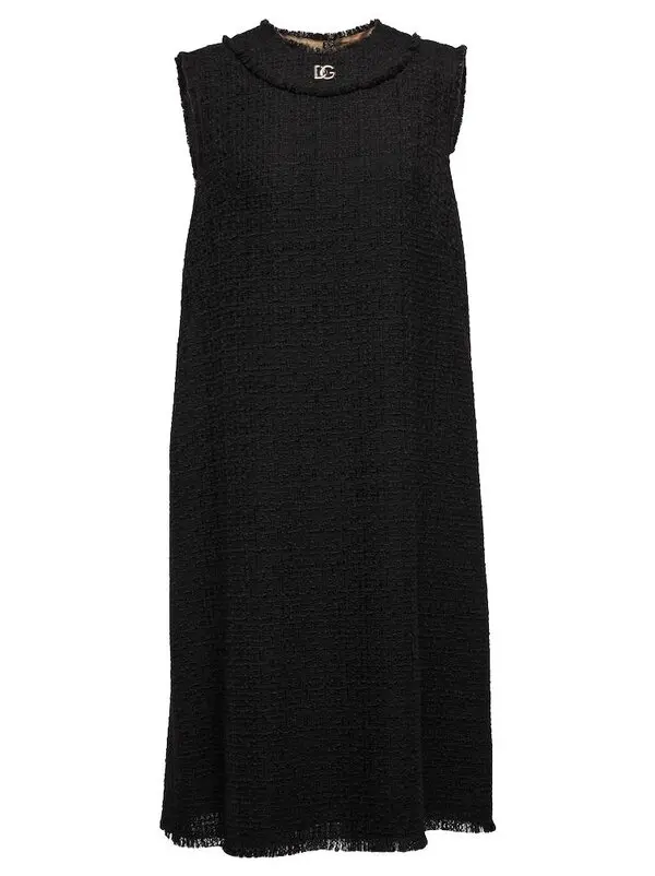 Dolce & Gabbana Wool-blend Mini Dress - Black