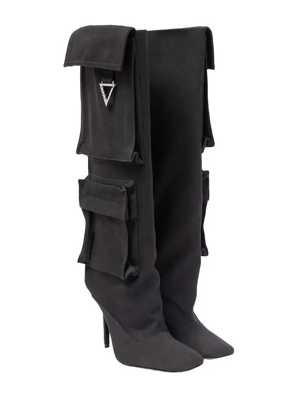 Attico Sienna Knee-high Boots - Black