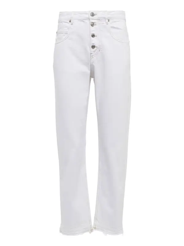 MARANT ETOILE Belden High-rise Straight Jeans - White