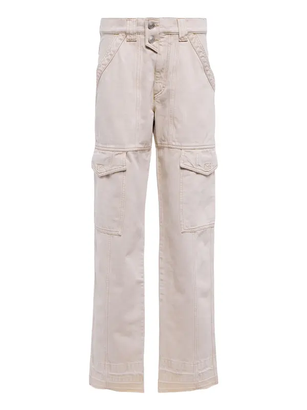 MARANT ETOILE Vayoneo Straight Cargo Jeans - Beige