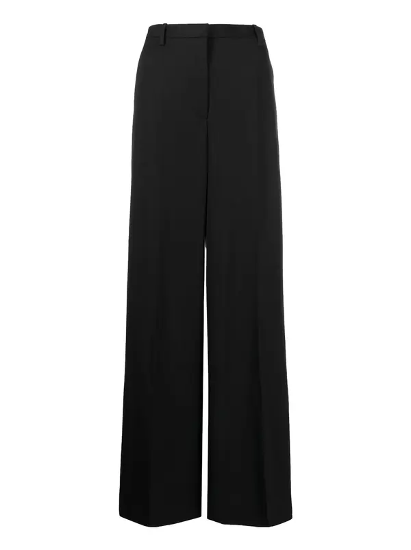 Versace High-waisted Wide-leg Trousers - Black