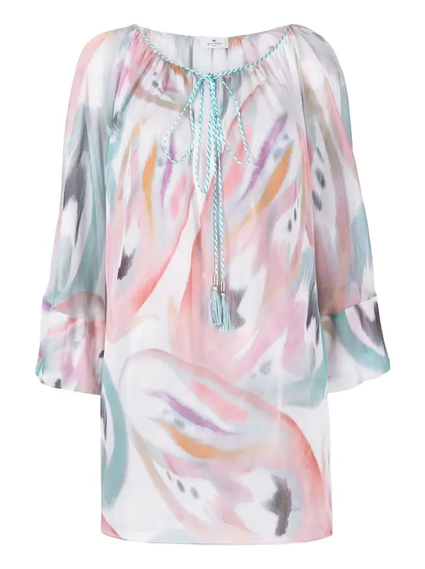 Etro Abstract-print Blouse - Pink