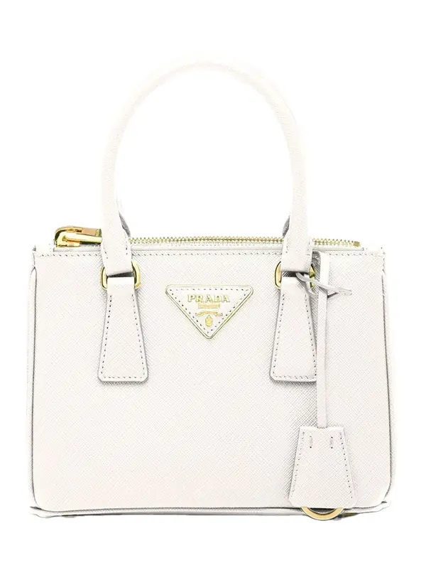 Prada Mini Galleria Leather Tote - White